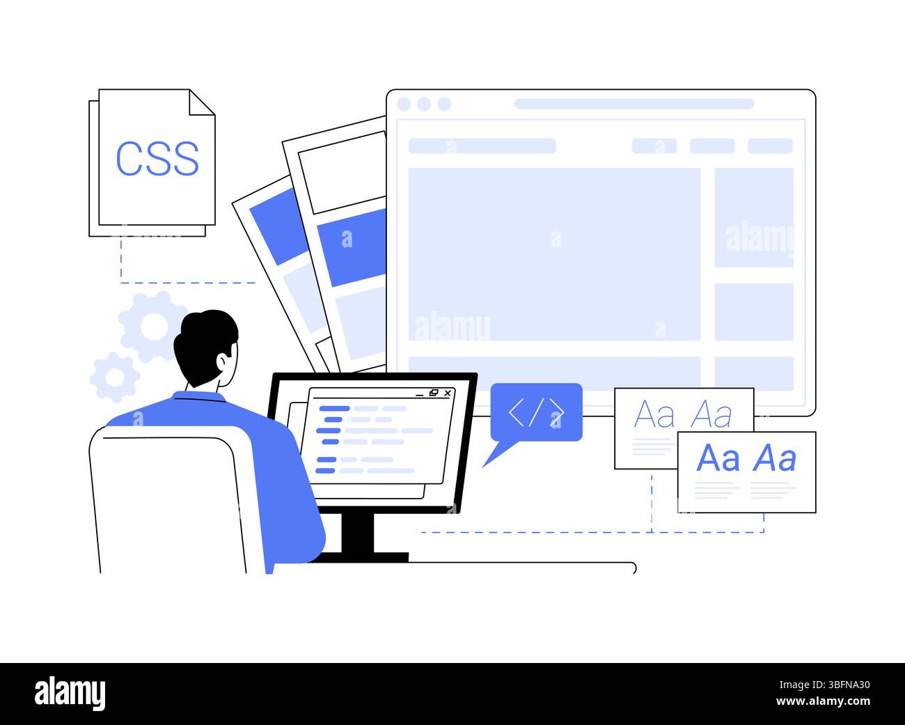 CSS code isolated cartoon vector illustrations Stock Vector Image & Art - Alamy