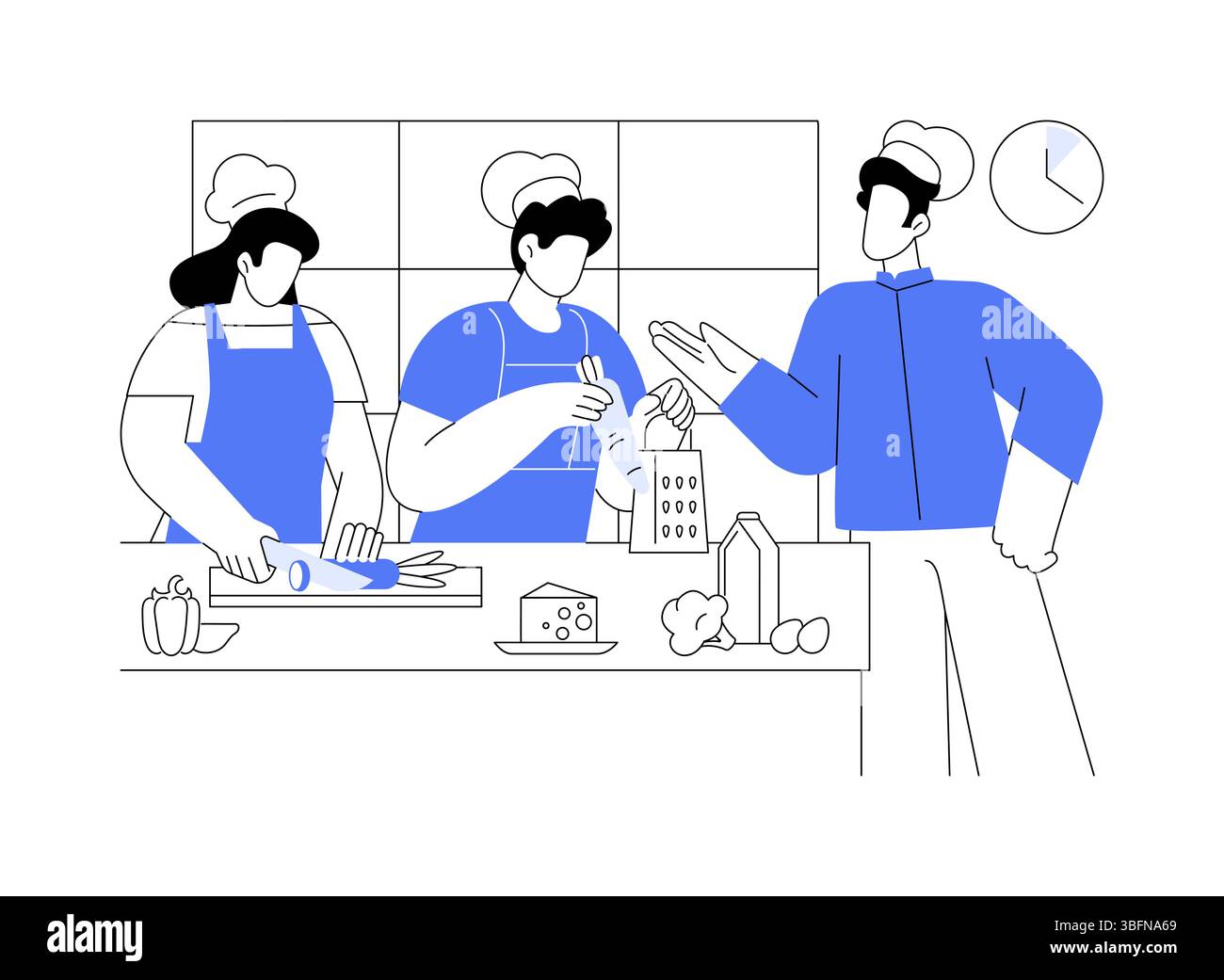 Chef masterclass isolated cartoon vector illustrations Stock Vector ...