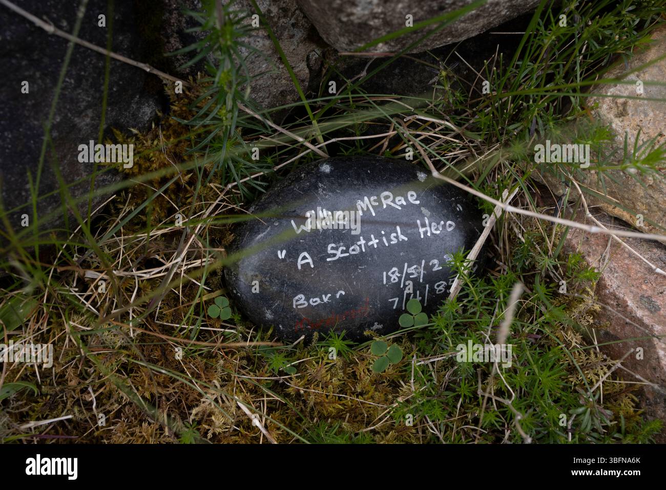 Cairn in memory of Willie MacRae / McRae, Scotland, 29 May 2025 Stock ...