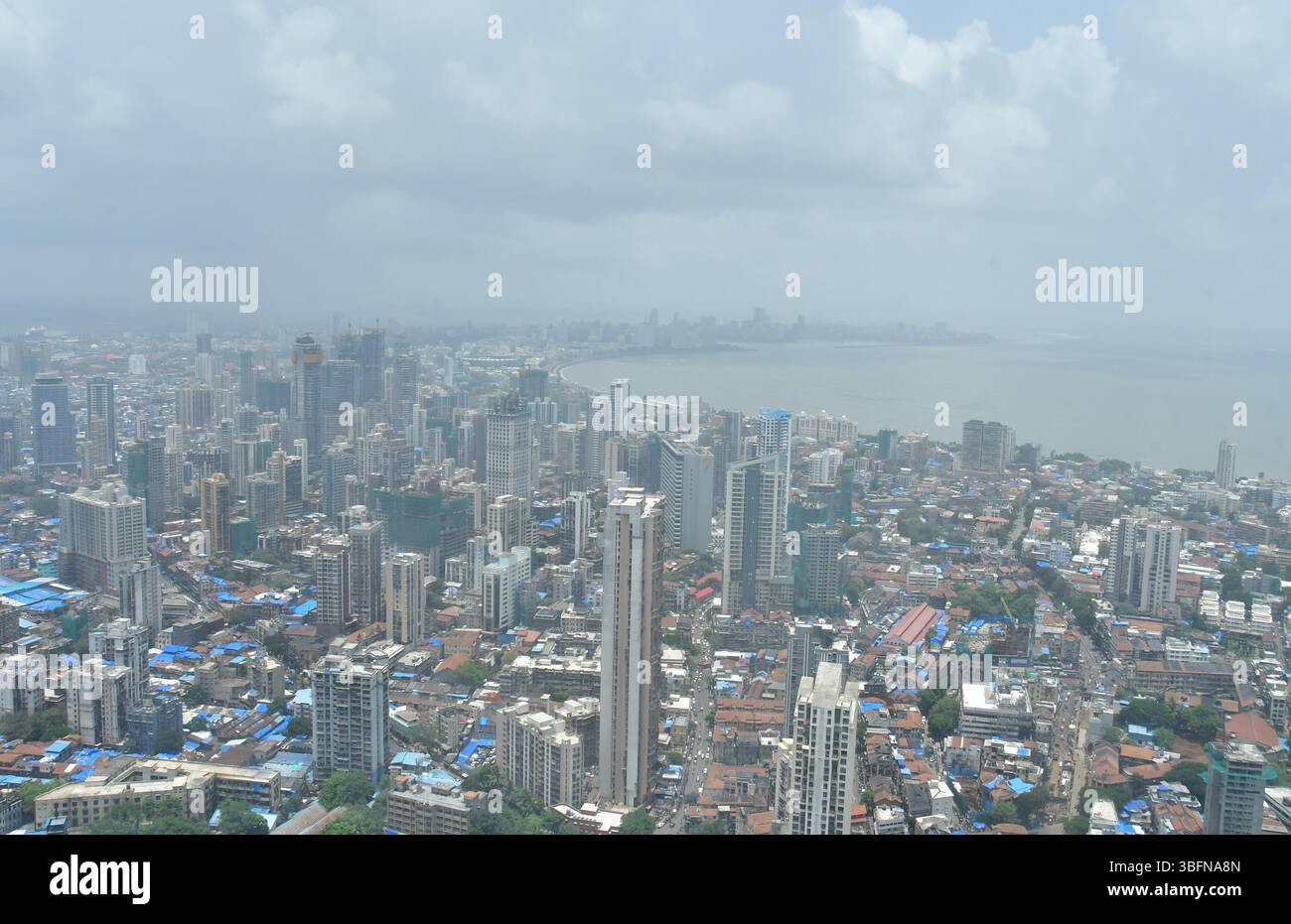 MUMBAI, INDIA - JUNE 2: An aerial view of Mumbai City on June 2, 2025 ...