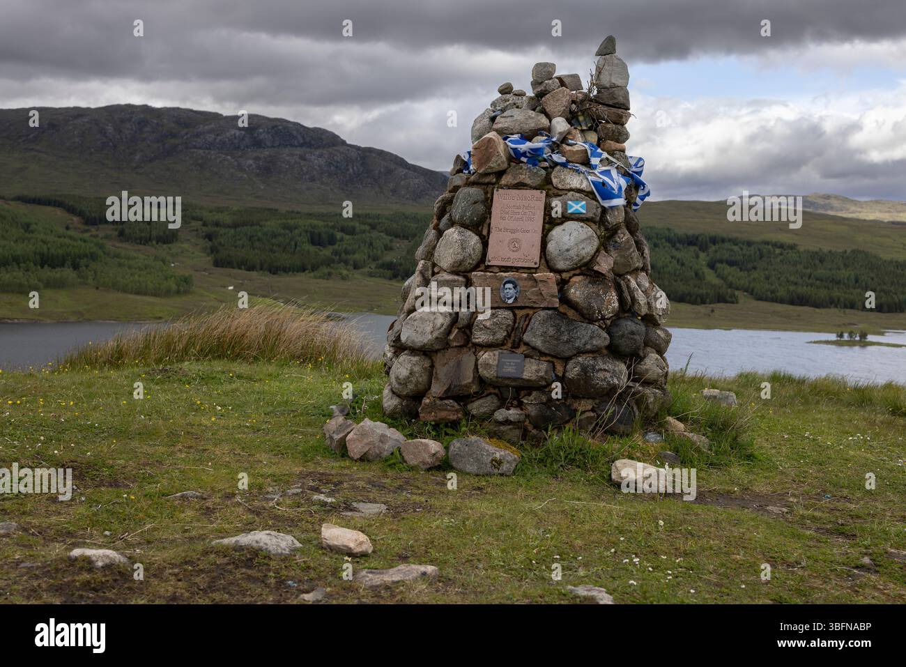 Cairn in memory of Willie MacRae / McRae, Scotland, 29 May 2025 Stock ...