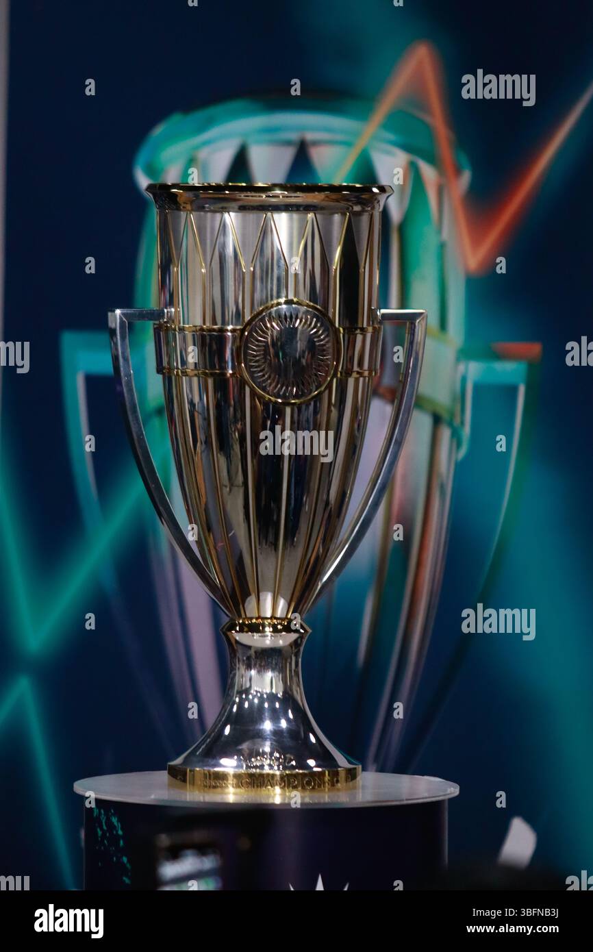 Mexico City, Mexico. 31st May, 2025. Trophy of Concacaf Champion Cup is ...