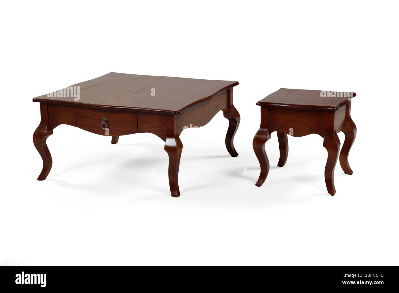 classic coffee table isolated on white background Stock Photo - Alamy
