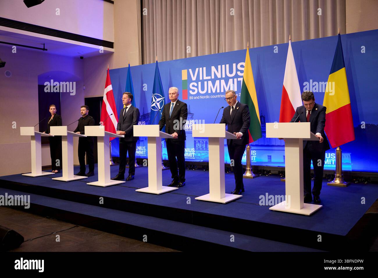 Vilnius, Lithuania. 02nd June, 2025. Leaders of the Baltic Nine nations ...