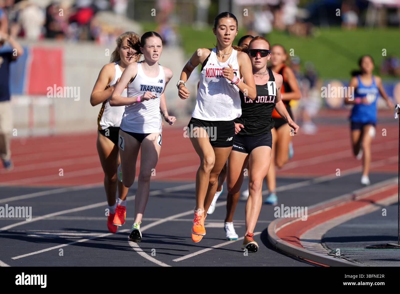 Hanne Thomsen of Montgomery wins girls 1,600m heat in 4:50.69 during ...