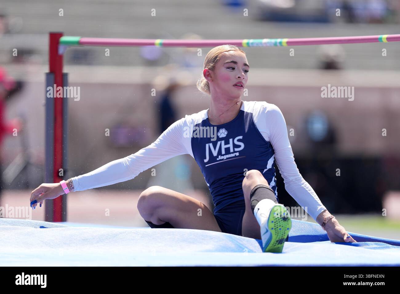 Fresno, United States. 30th May, 2025. Transgender athlete AB Hernandez ...