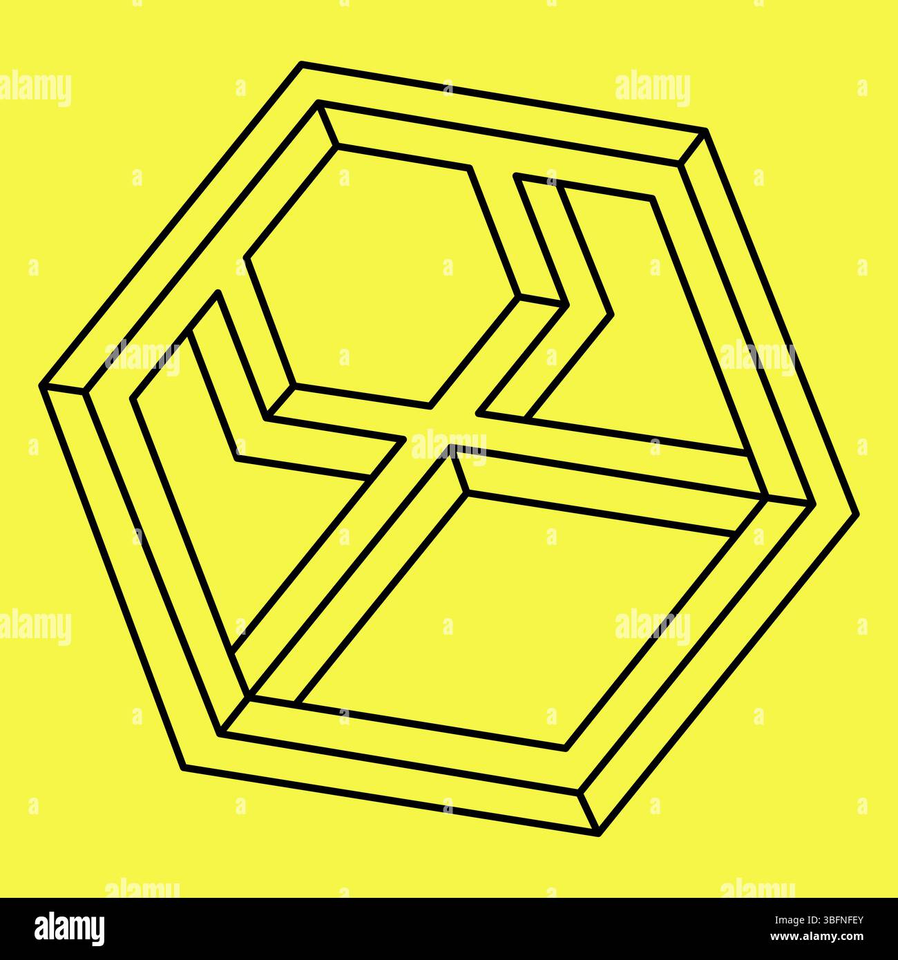 Impossible shapes. Optical illusion. Sacred geometry. Abstract eternal ...