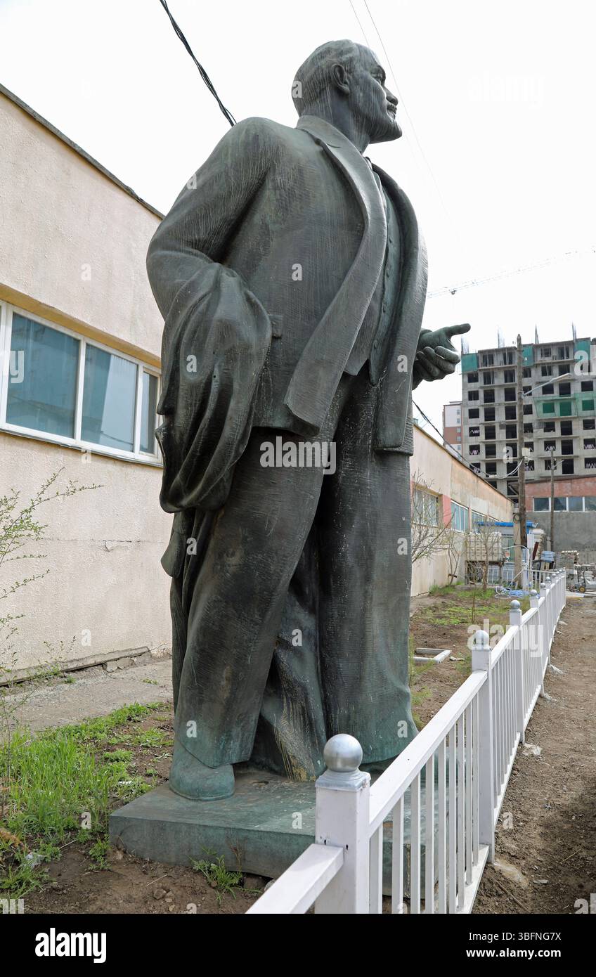 Statue of Vladimir Lenin relocated from the Ulaanbaatar Hotel in 2012 ...