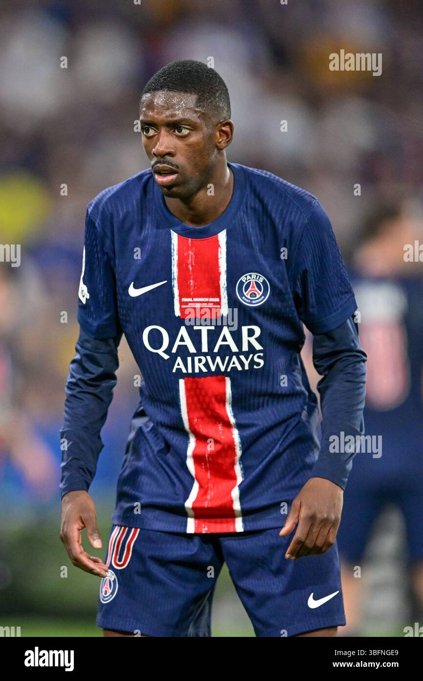 Munich, Germany. 31st, May 2025. Ousmane Dembele (10) of Paris Saint ...