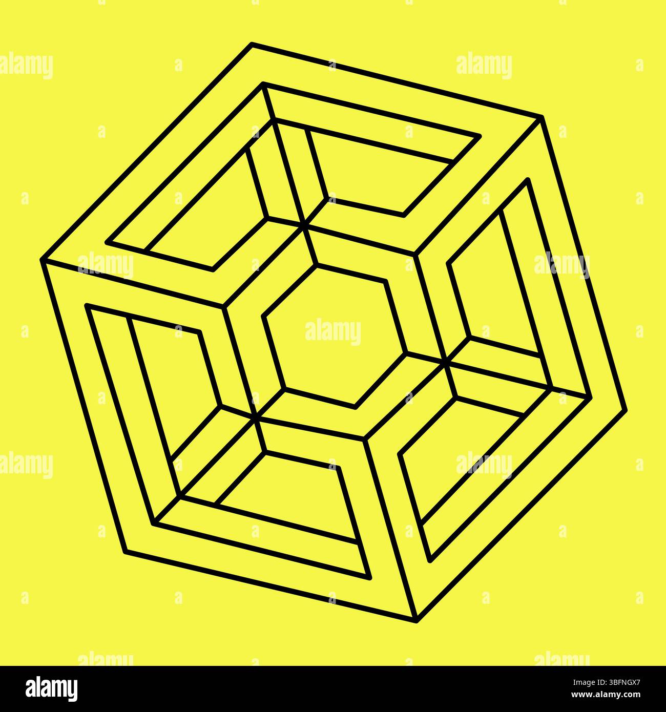 Optical illusion cube Stock Vector Images - Alamy