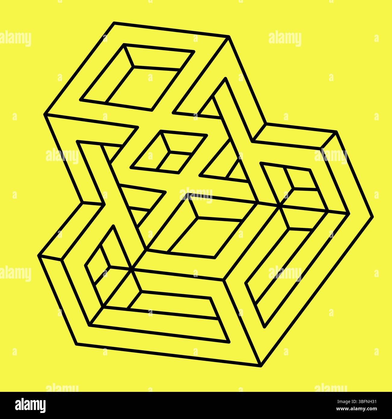 Sacred geometry. Optical illusion. Impossible geometry Stock Vector ...