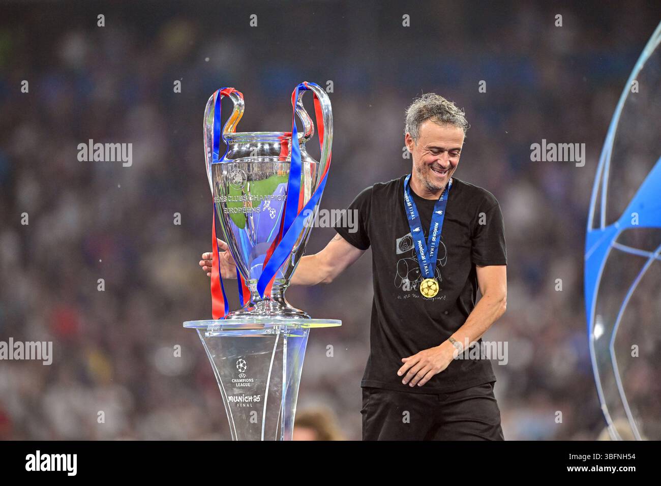 Munich, Germany. 31st, May 2025. Head coach Luis Enrique of Paris Saint ...