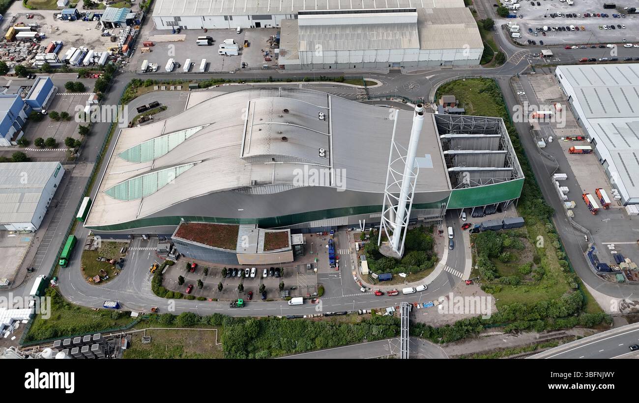 aerial view of Viridor Trident Park, Waste management service power ...
