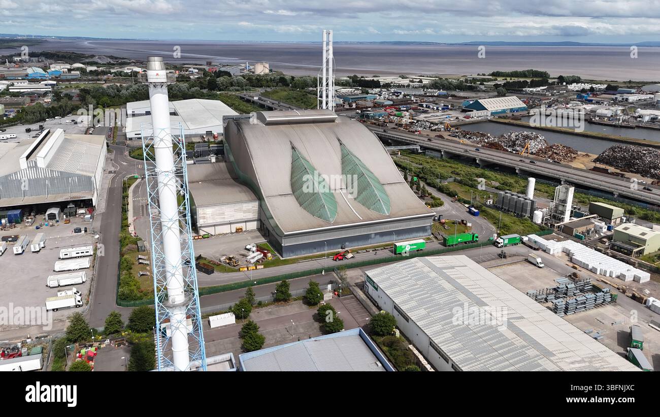 aerial view of Viridor Trident Park, Waste management service power ...