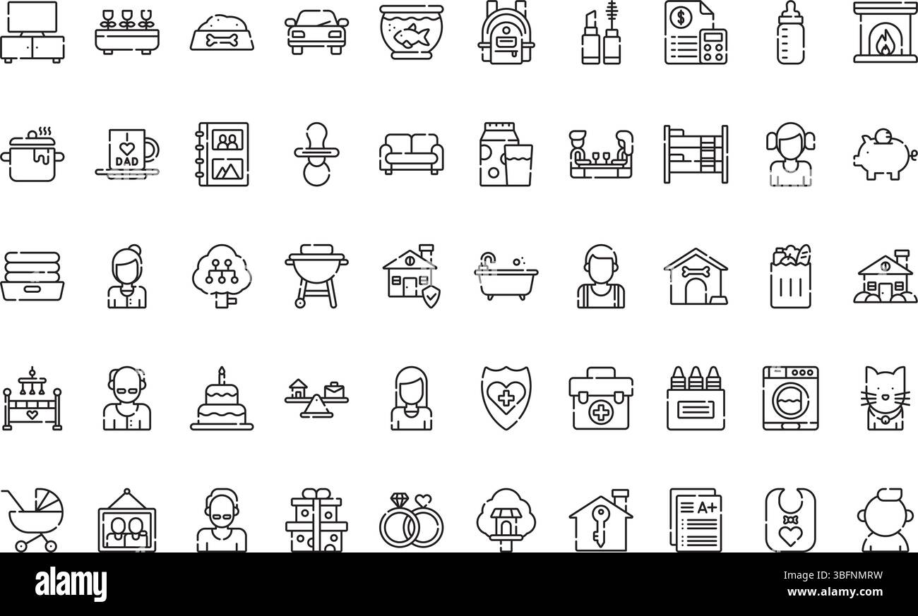 Family life icons icons Simple vector icon. Illustration symbol design ...