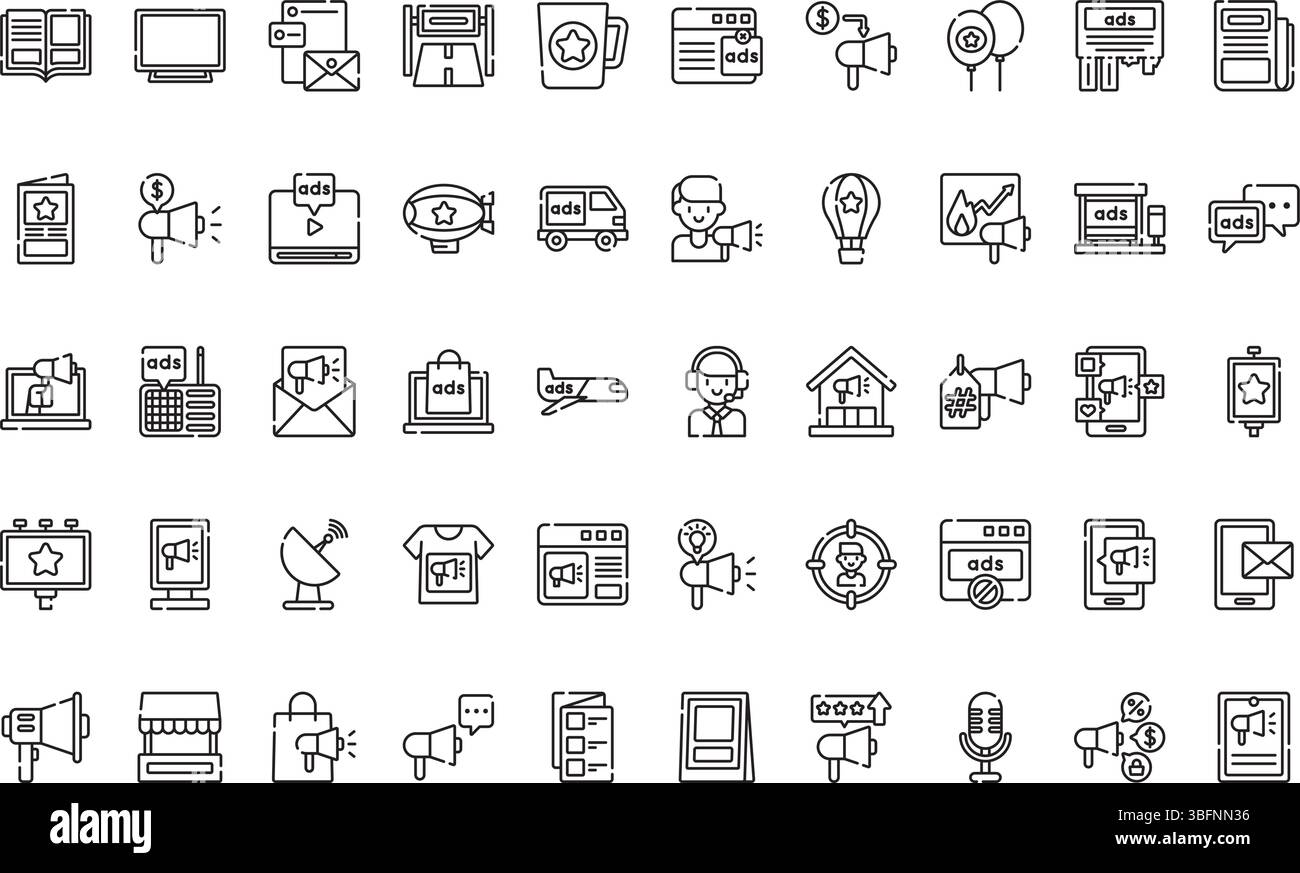 Advertisement icons icons Simple vector icon. Illustration symbol ...