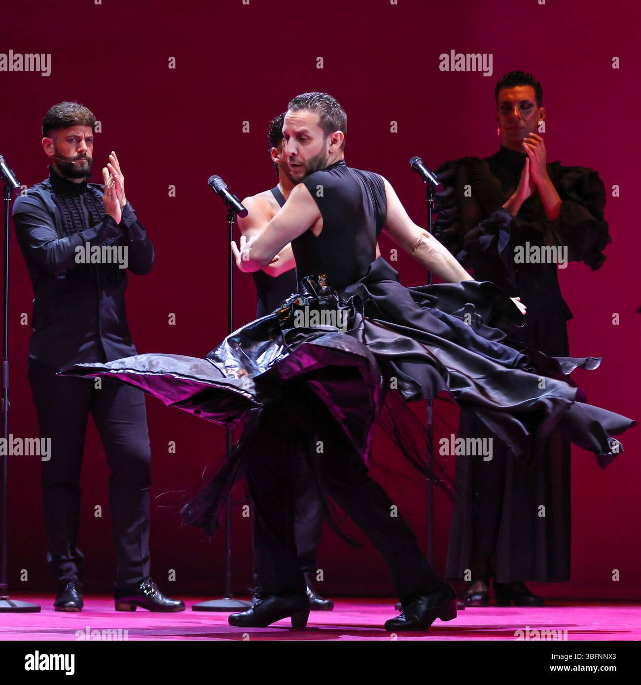London, UK. 02nd June, 2025. Liñán, dancers and musicians in a scene ...