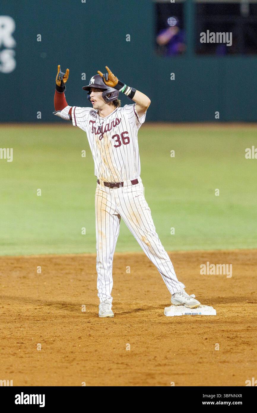 BATON ROUGE, LA - JUNE 01: Little Rock infielder Sammy Harris (36) hits ...
