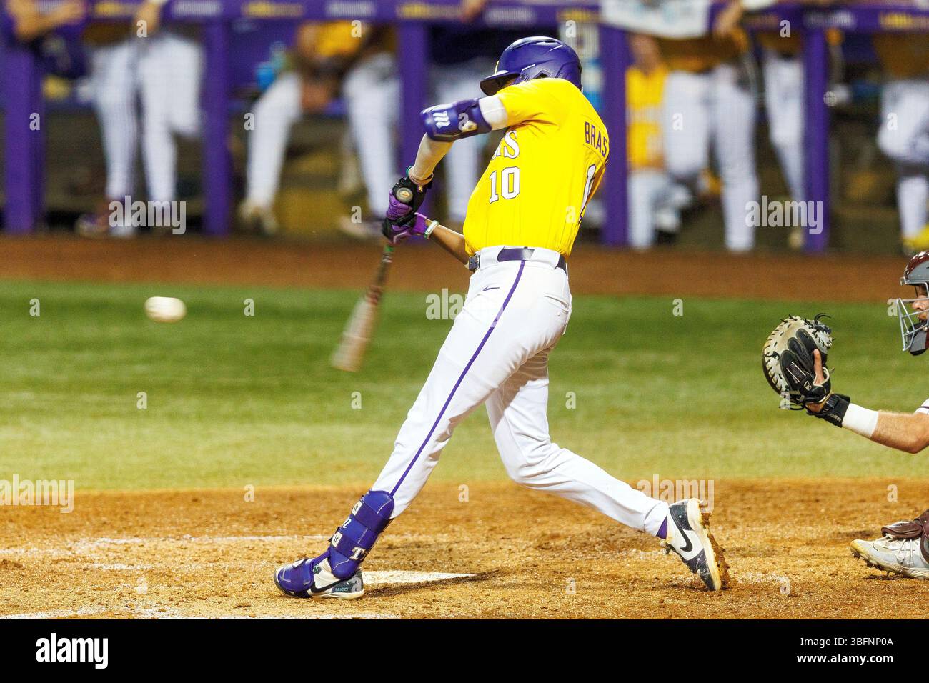 BATON ROUGE, LA - JUNE 01: LSU Tigers Infield Michael Braswell III (10 ...