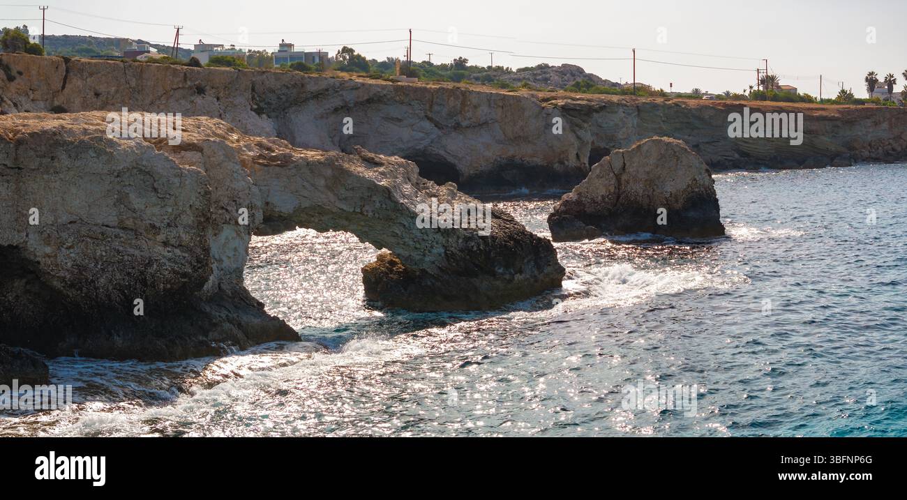Coastal Rock Formation with Natural Stone Arch in Ayia Napa, Cyprus ...