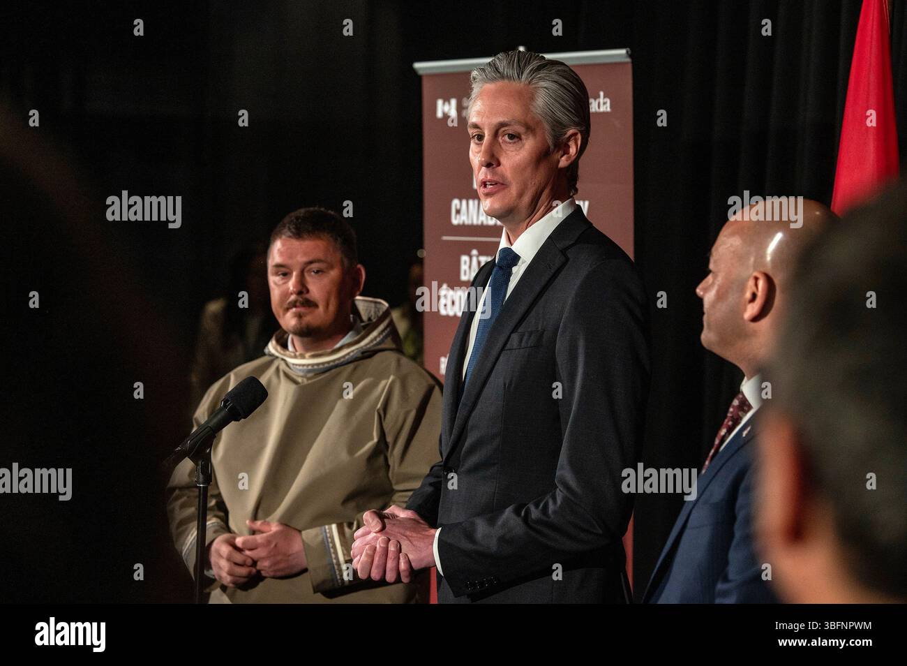 Premier of the Northwest Territories R.J Simpson speaks to media prior ...