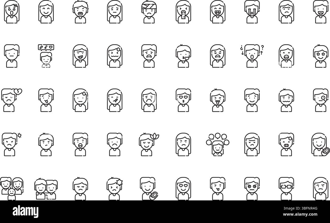 Human relations and emotions icons icons Simple vector icon ...