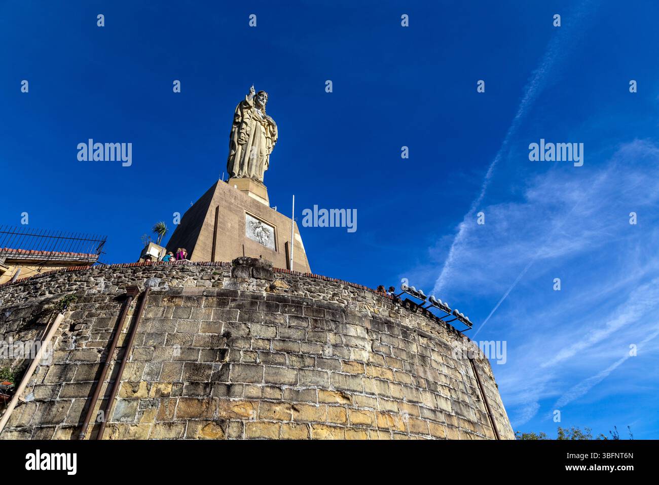 'Sacred Heart' Jesus statue by Federico Coullaut, Castle of La Mota fortress (Motako Gaztelua ...