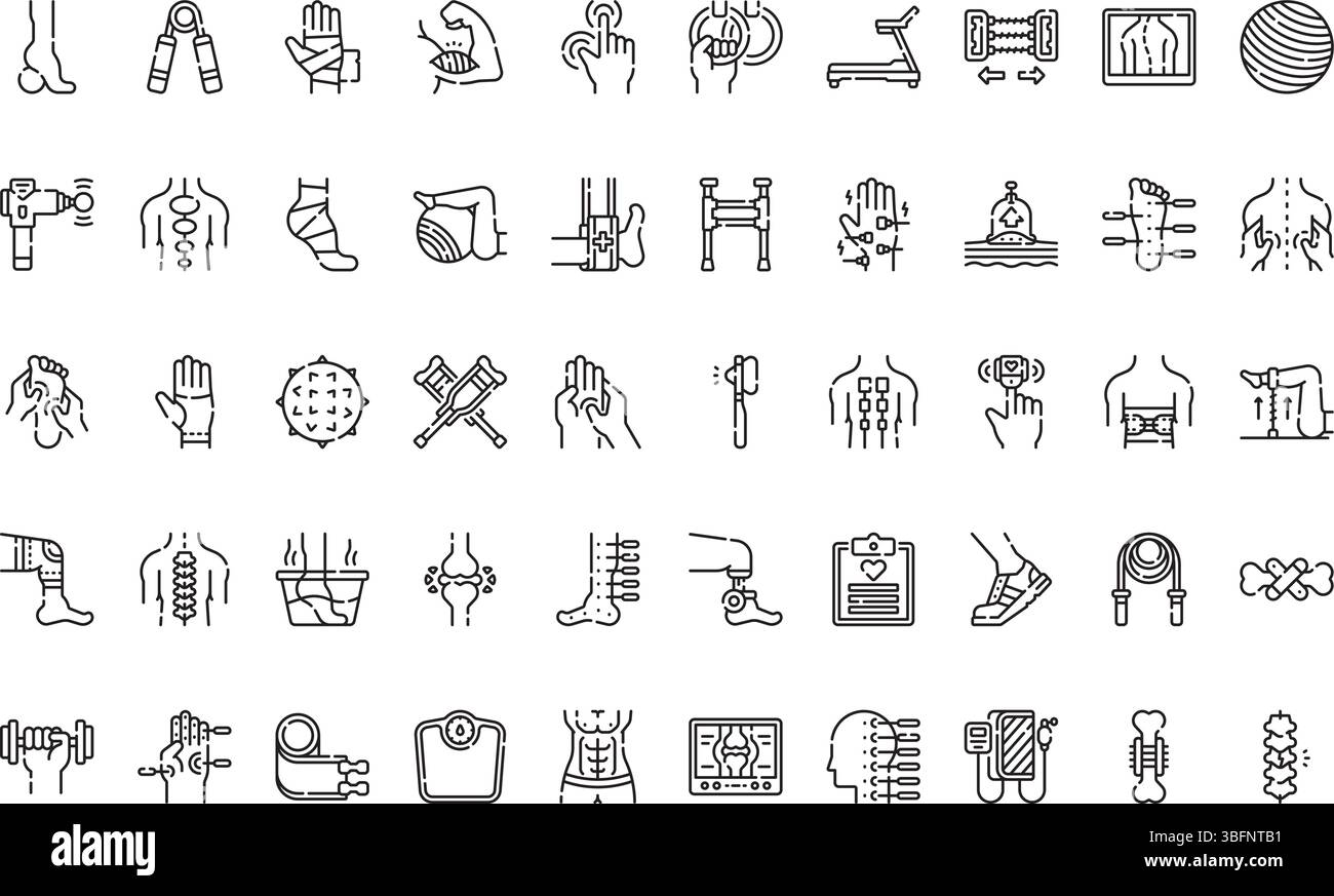 Physiotherapy icons icons Simple vector icon. Illustration symbol ...