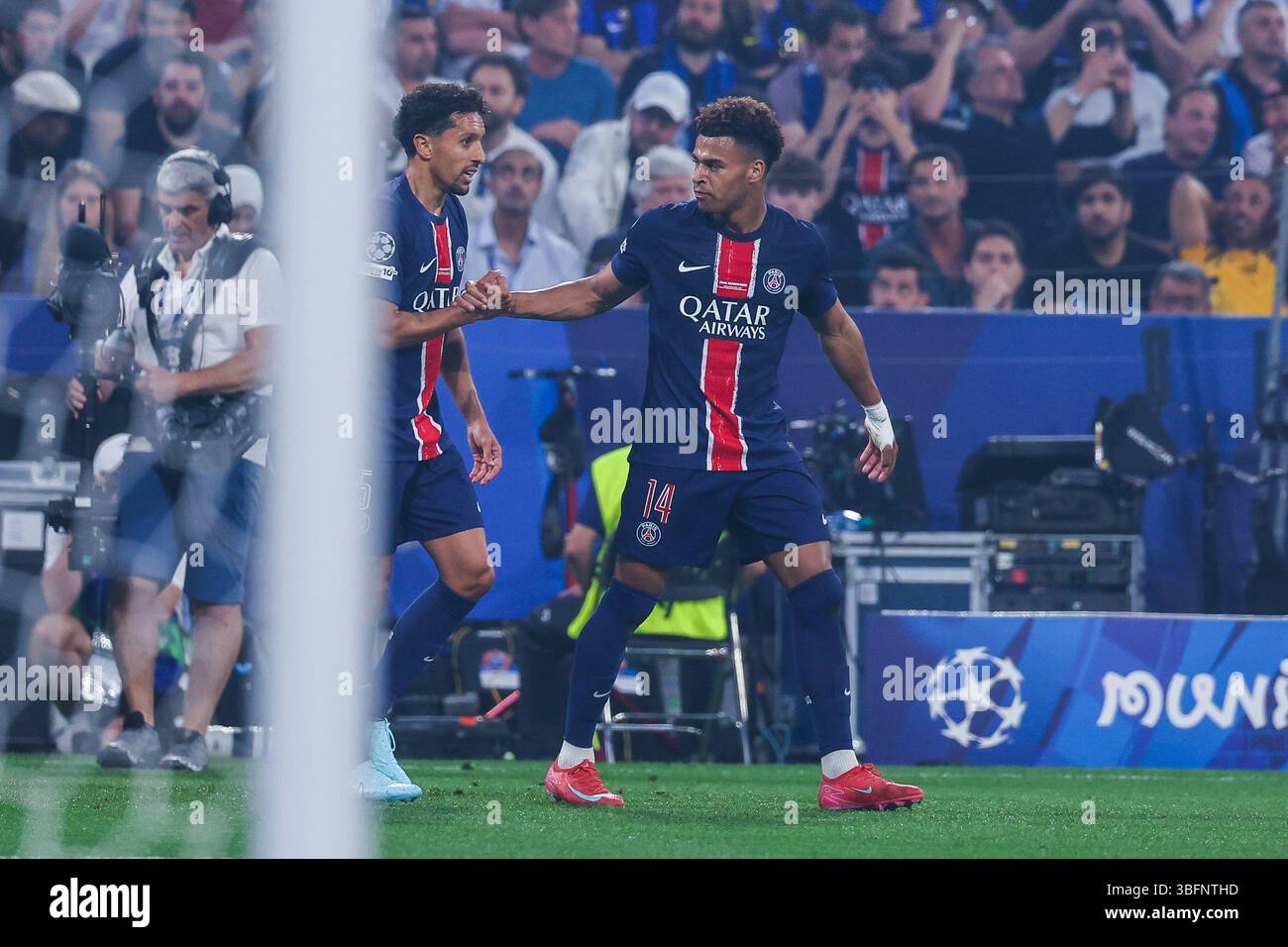 Desire Doue of Paris Saint-Germain FC celebrates after scoring a goal ...