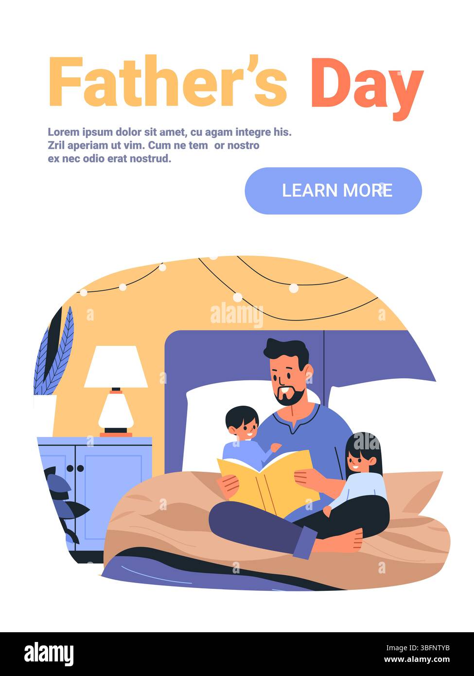 Father bedtime story dad Stock Vector Images - Alamy