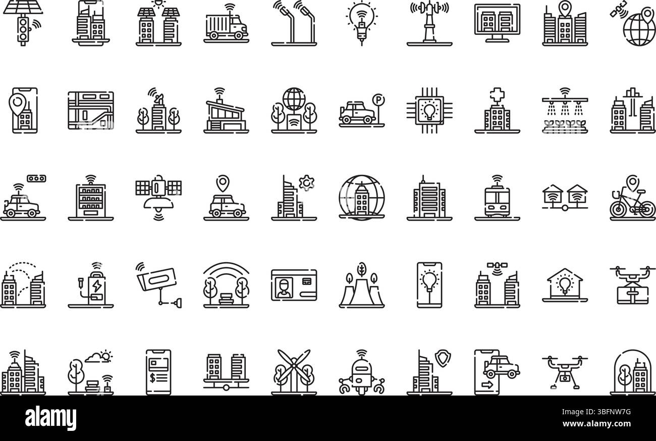 Smart city icons icons Simple vector icon. Illustration symbol design template for web mobile UI ...