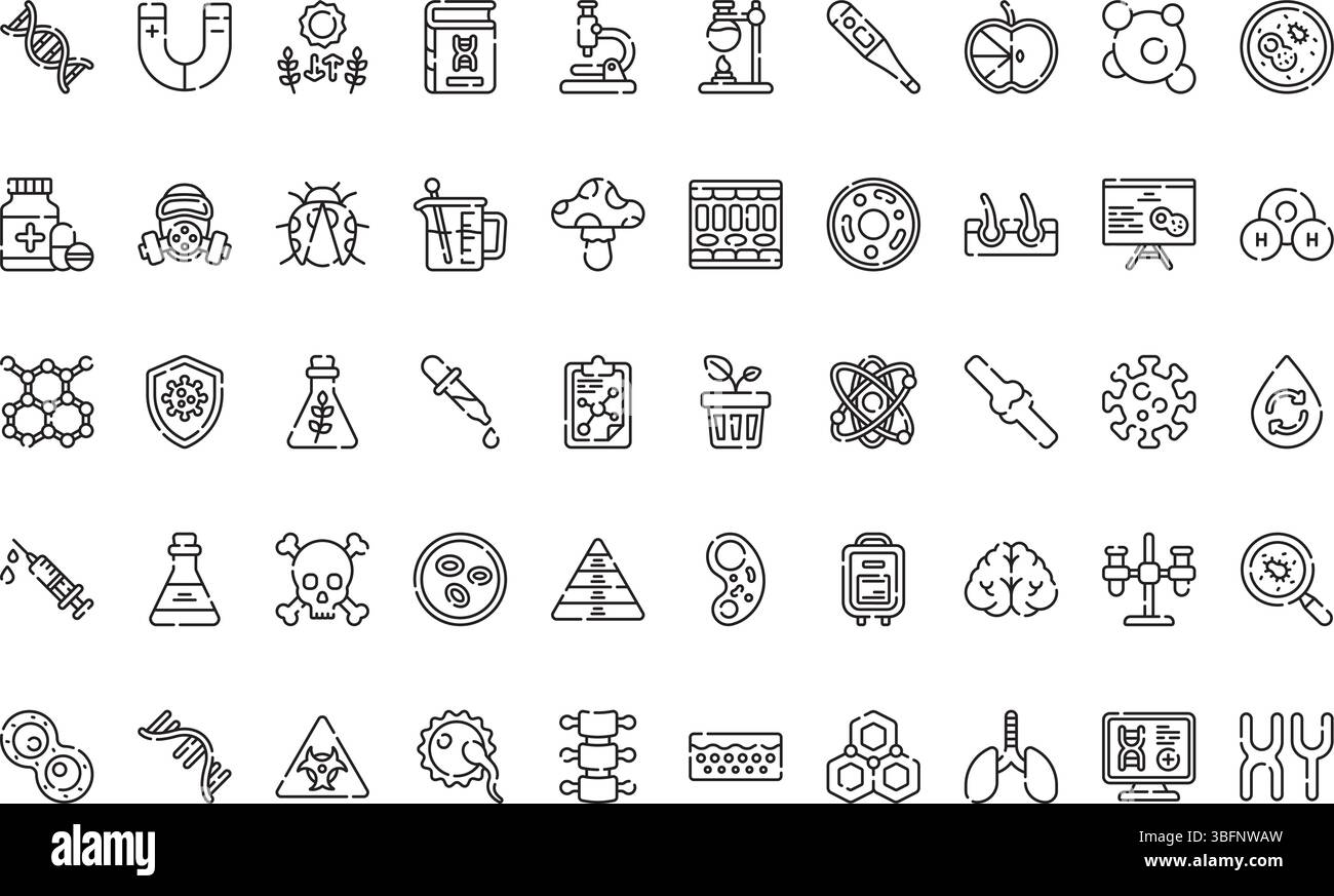 Biology icons icons Simple vector icon. Illustration symbol design ...