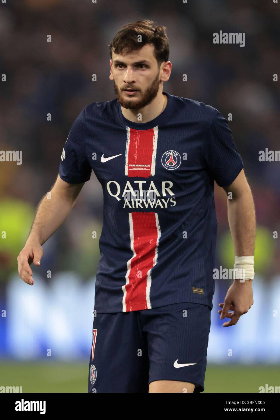 Munich, Germany. 31st May, 2025. Khvicha Kvaratskhelia of PSG during ...