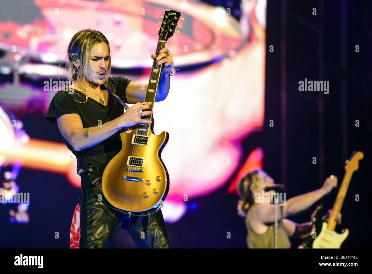 Buenos Aires (1st Jun 2025). Argentinian rock band Airbag (Patricio ...
