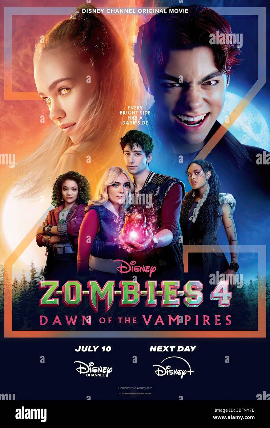 ZOMBIES 4: DAWN OF THE VAMPIRES, US poster, top from left: Freya Skye, Malachi Barton, bottom ...
