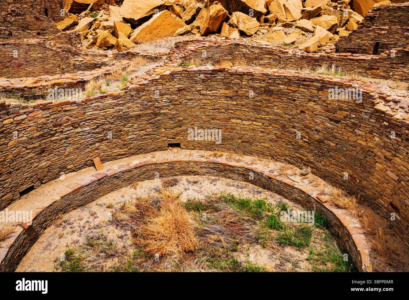 Kiva; ceremonial structure; Pueblo Bonito; Chaco Culture National ...