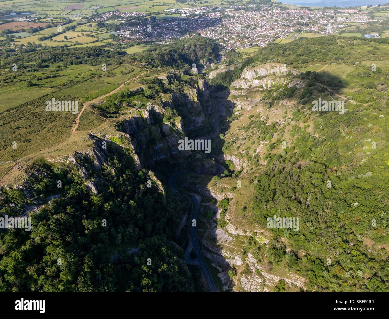 Cheddar gorge winding road hi-res stock photography and images - Alamy