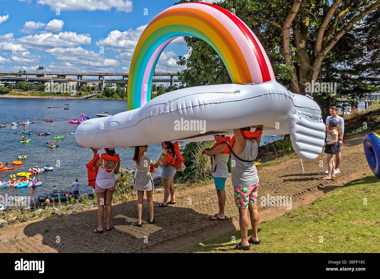 Inflatable island unicorn hi-res stock photography and images - Alamy