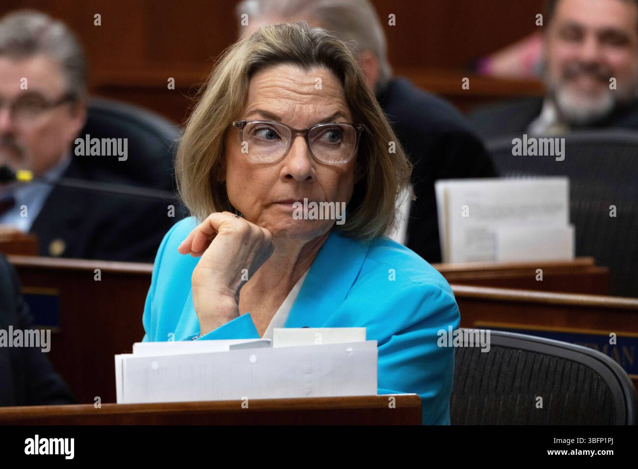 Alaska Senate Republican Majority Leader Cathy Giessel of Anchorage is ...