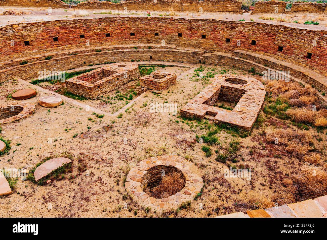 Kiva; ceremonial structure; Chetro Ketl Pueblo; Chaco Culture National ...