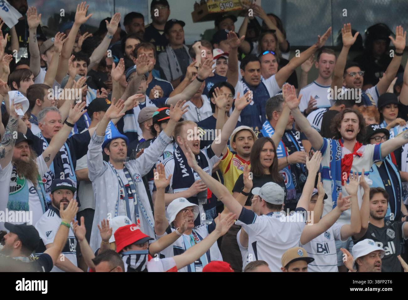 Mexico City, Mexico. 01st June, 2025. Whitecaps fans support their team ...
