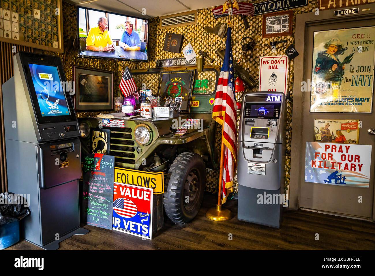 Waterford, WI, USA - 05-03-2025: Photo of the interior of Bunker ...