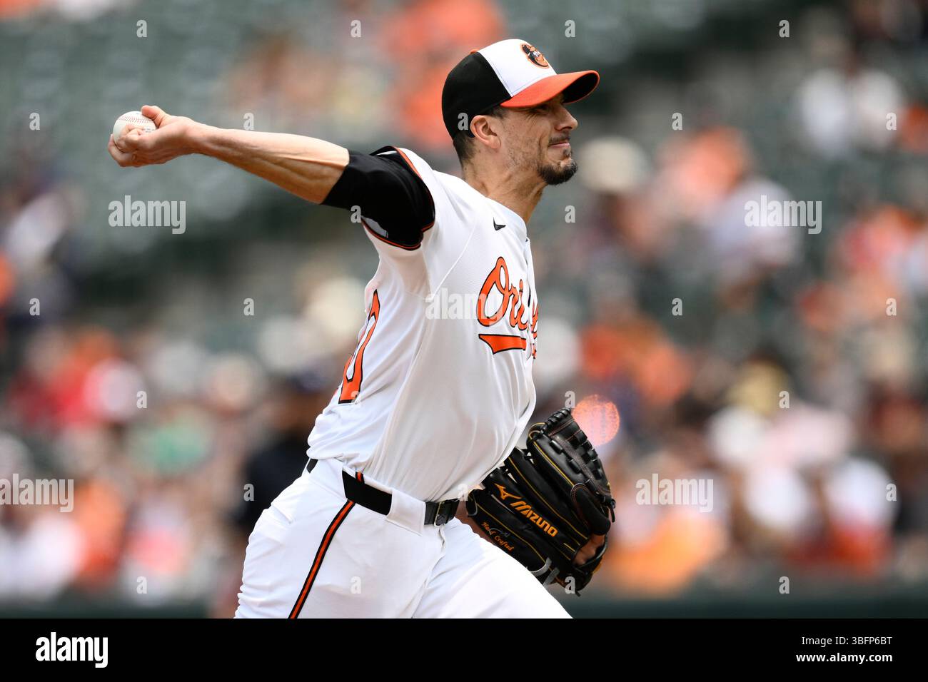 Baltimore Orioles starting pitcher Charlie Morton (50) in action during ...