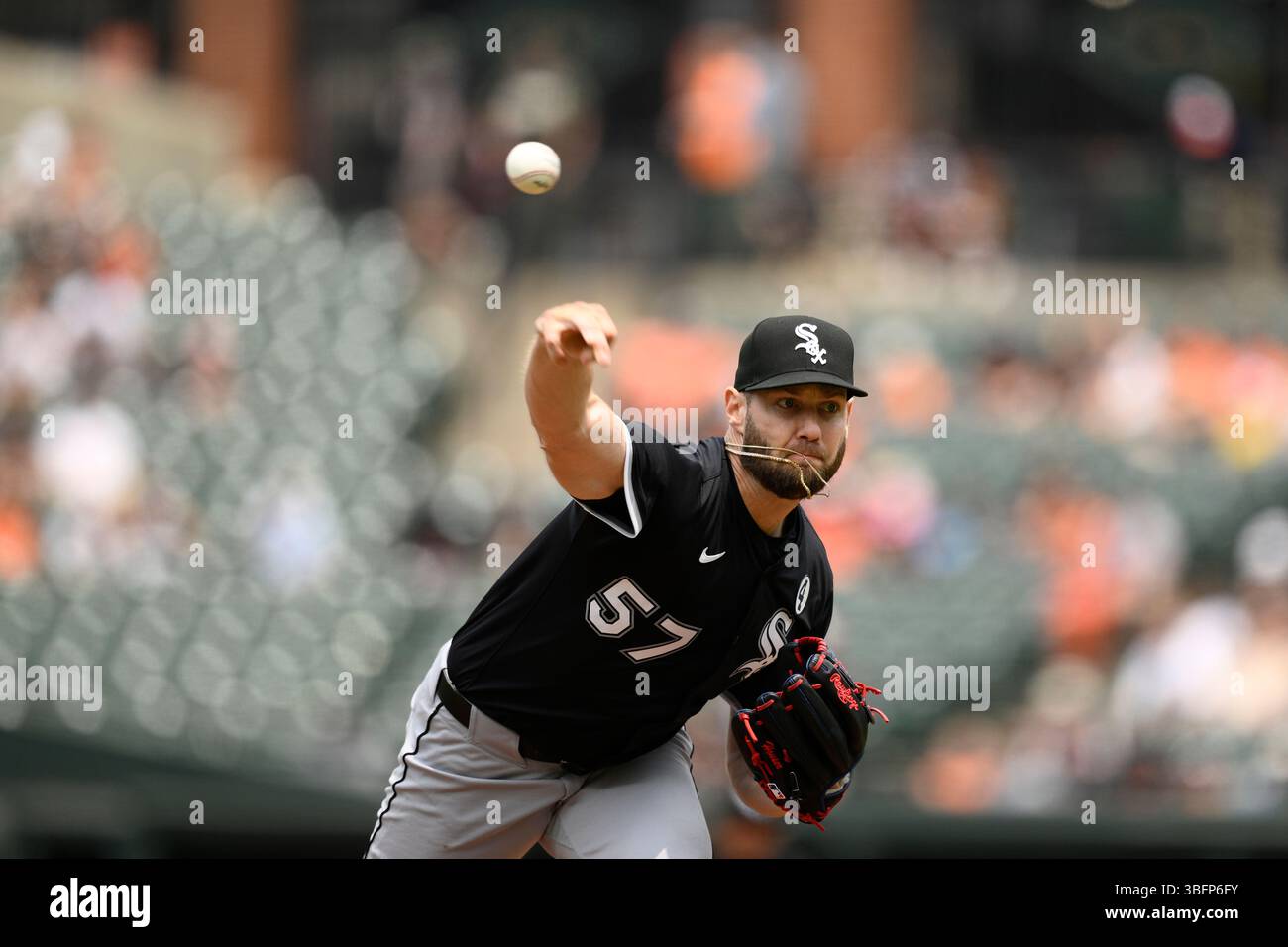 Chicago White Sox starting pitcher Adrian Houser (57) in action during ...