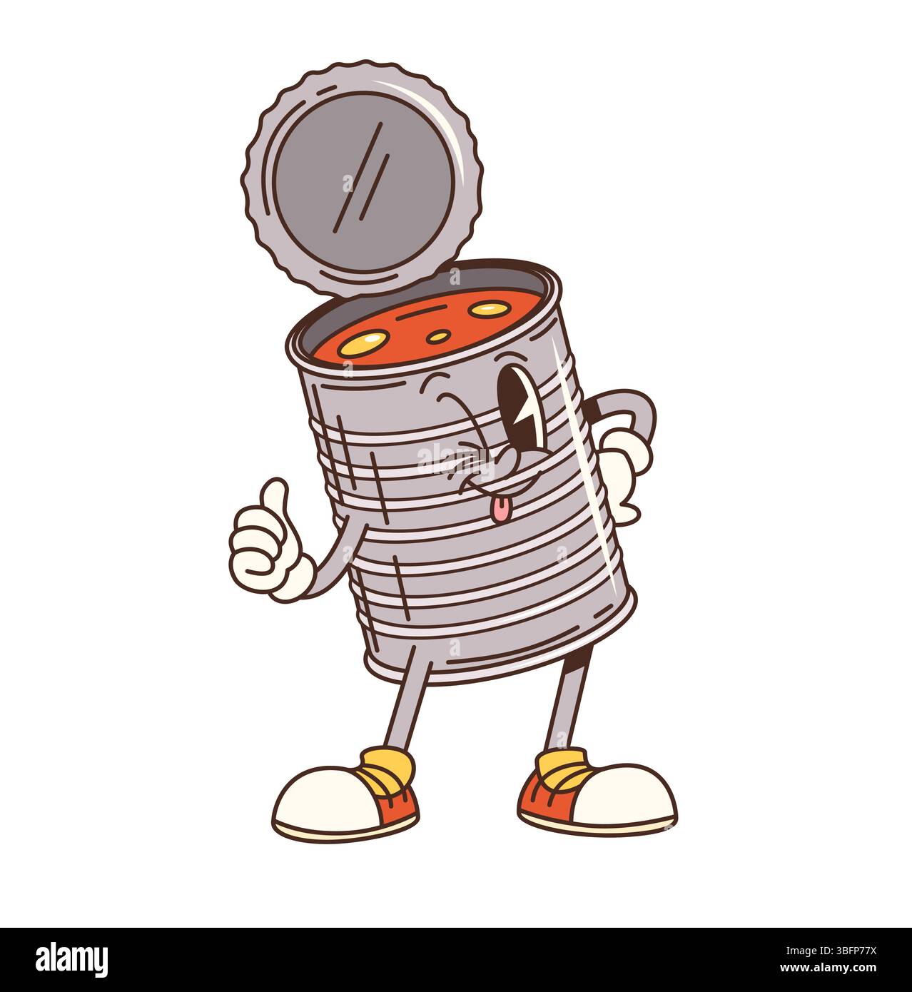 Cartoon open tin can Cut Out Stock Images & Pictures - Alamy