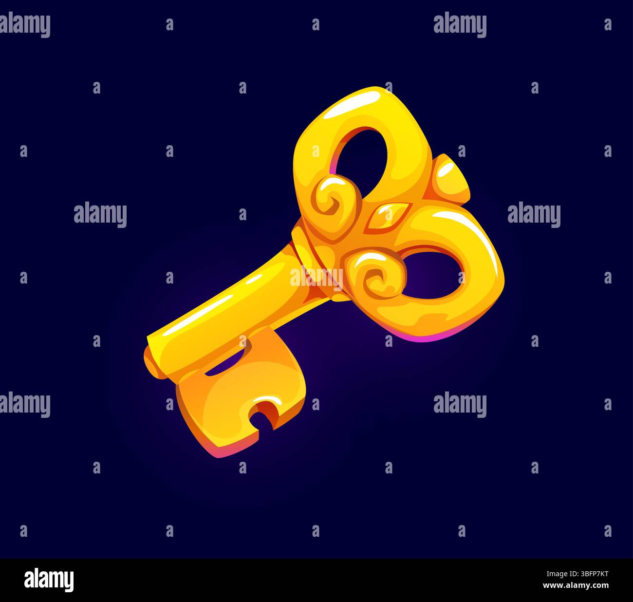 Yellow ancient key game icon Stock Vector Images - Alamy