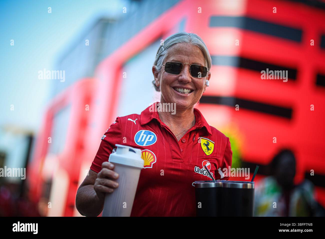 Angela Cullen, Lewis Hamilton Personal Trainer, during the Spanish GP ...