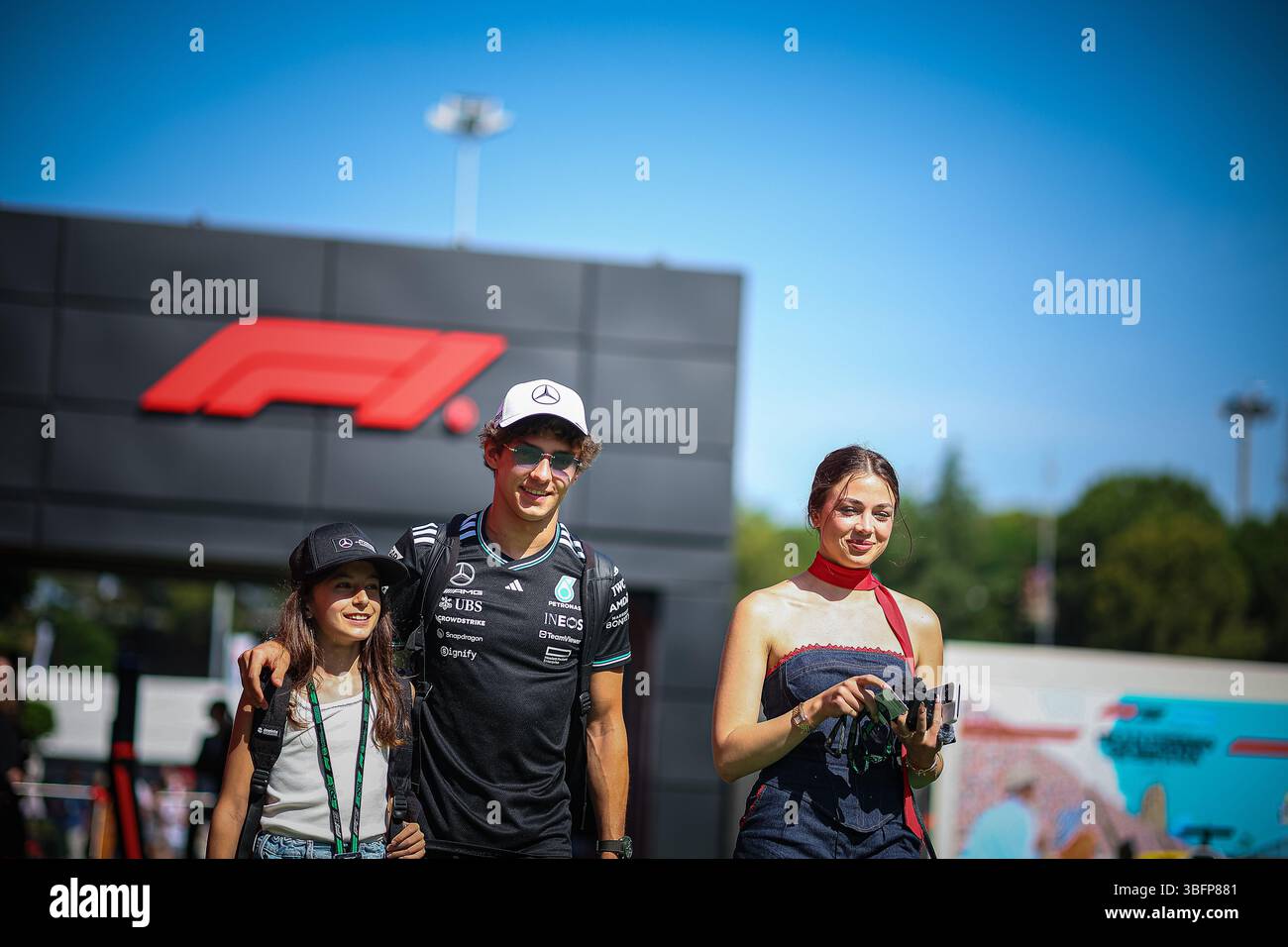 12 Andrea Kimi Antonelli, (ITA) AMG Mercedes Ineos W16, with his ...