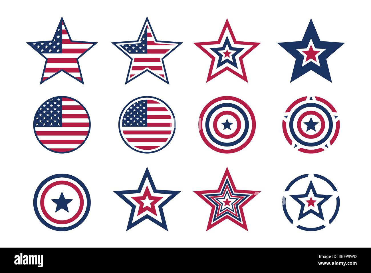 Us patriotic symbols Stock Vector Images - Alamy
