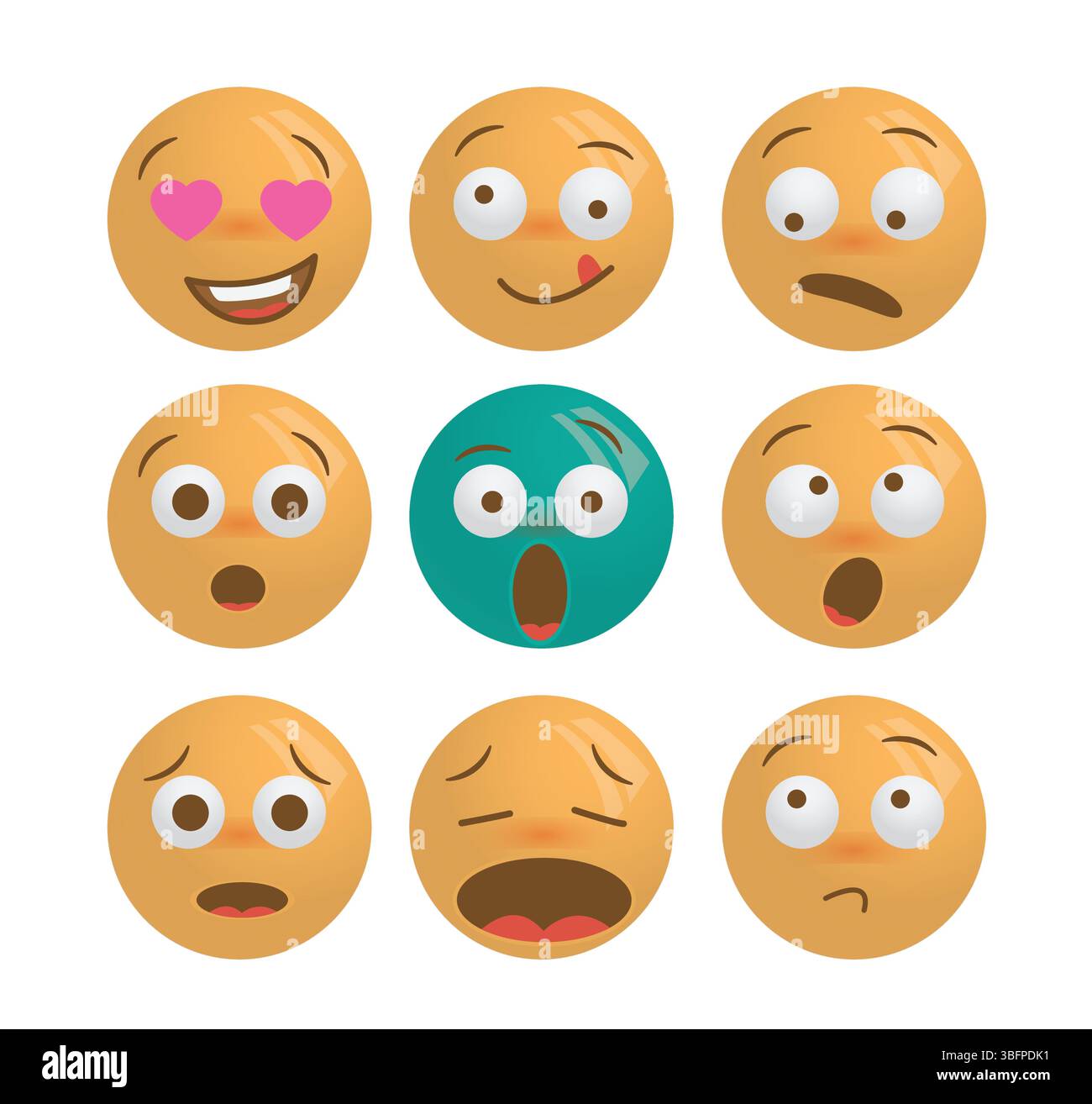 Emotional face emoji icons vector Stock Vector Image & Art - Alamy